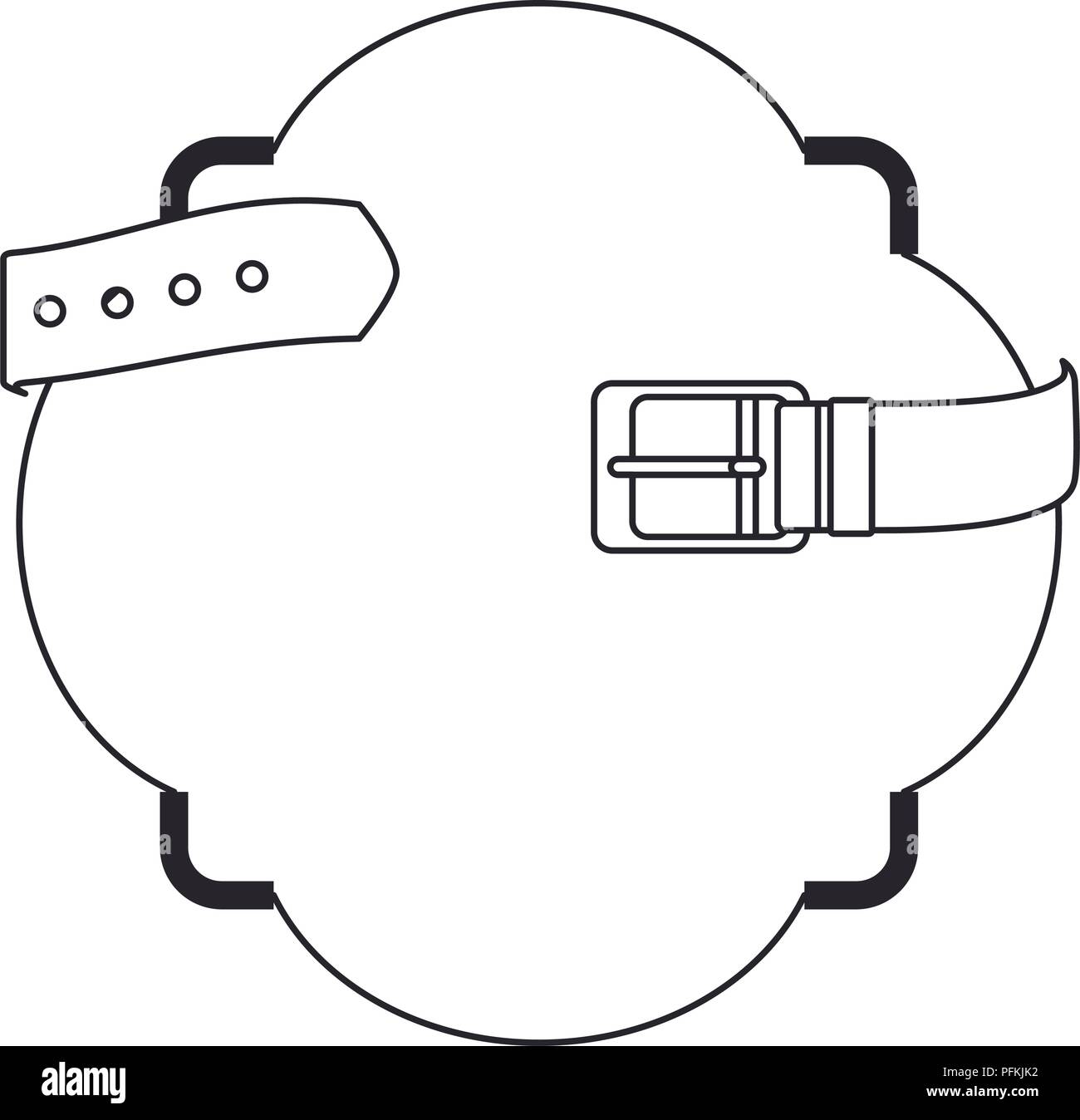 Leather belt frame Stock Vector Images - Alamy