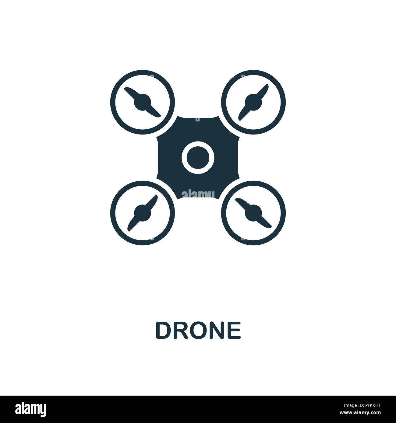 Drone creative icon. Simple element illustration. Drone concept symbol ...