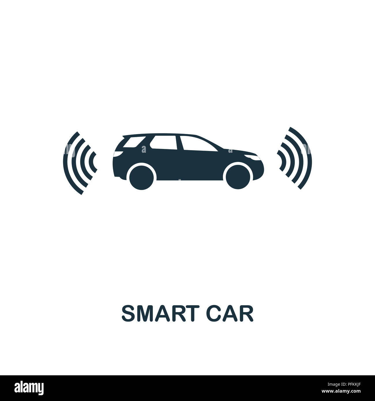 Smart Car creative icon. Simple element illustration. Smart Car concept ...