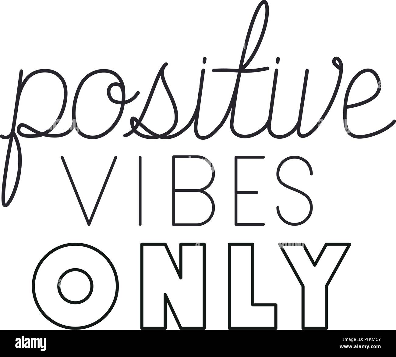 positive message with hand made font Stock Vector Image & Art - Alamy