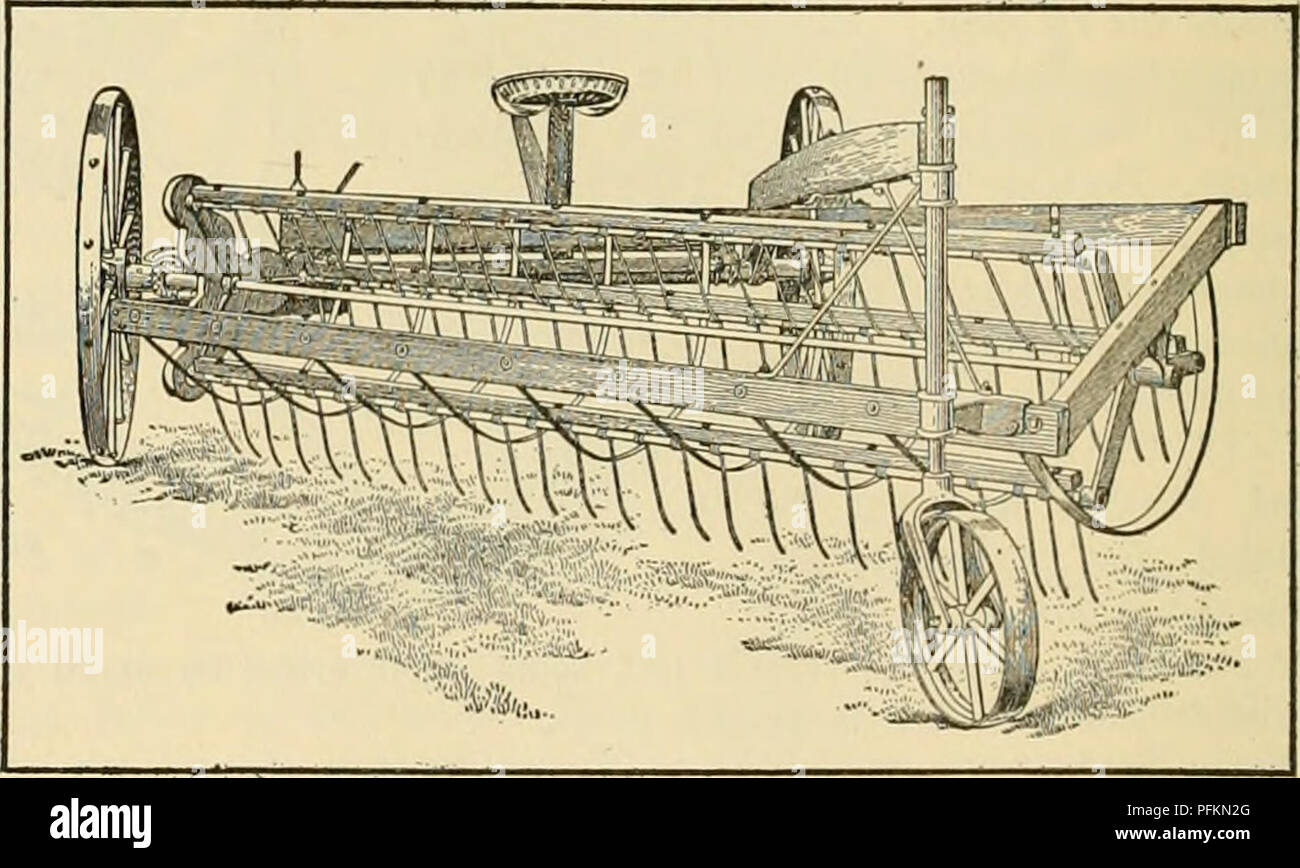 This illustration depicts the common spring-tooth hay-rake, an ...