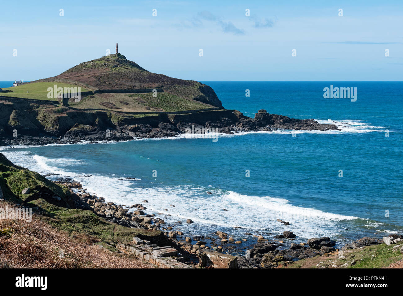 cape cornwall on the west coast of england, britain, uk Stock Photo - Alamy