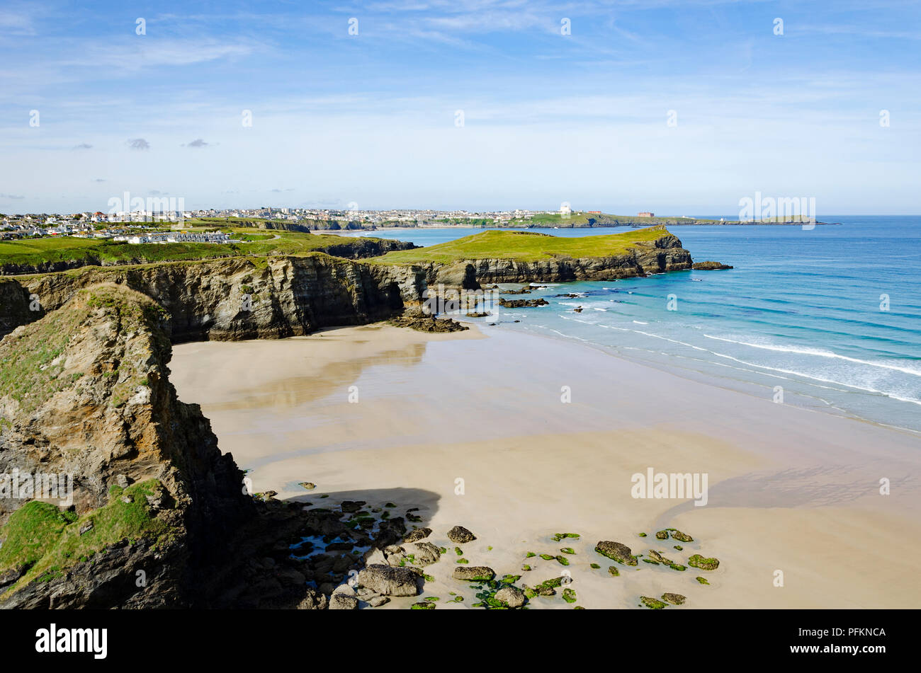 whipsiderry beach, newquay, cornwall, england, uk Stock Photo - Alamy