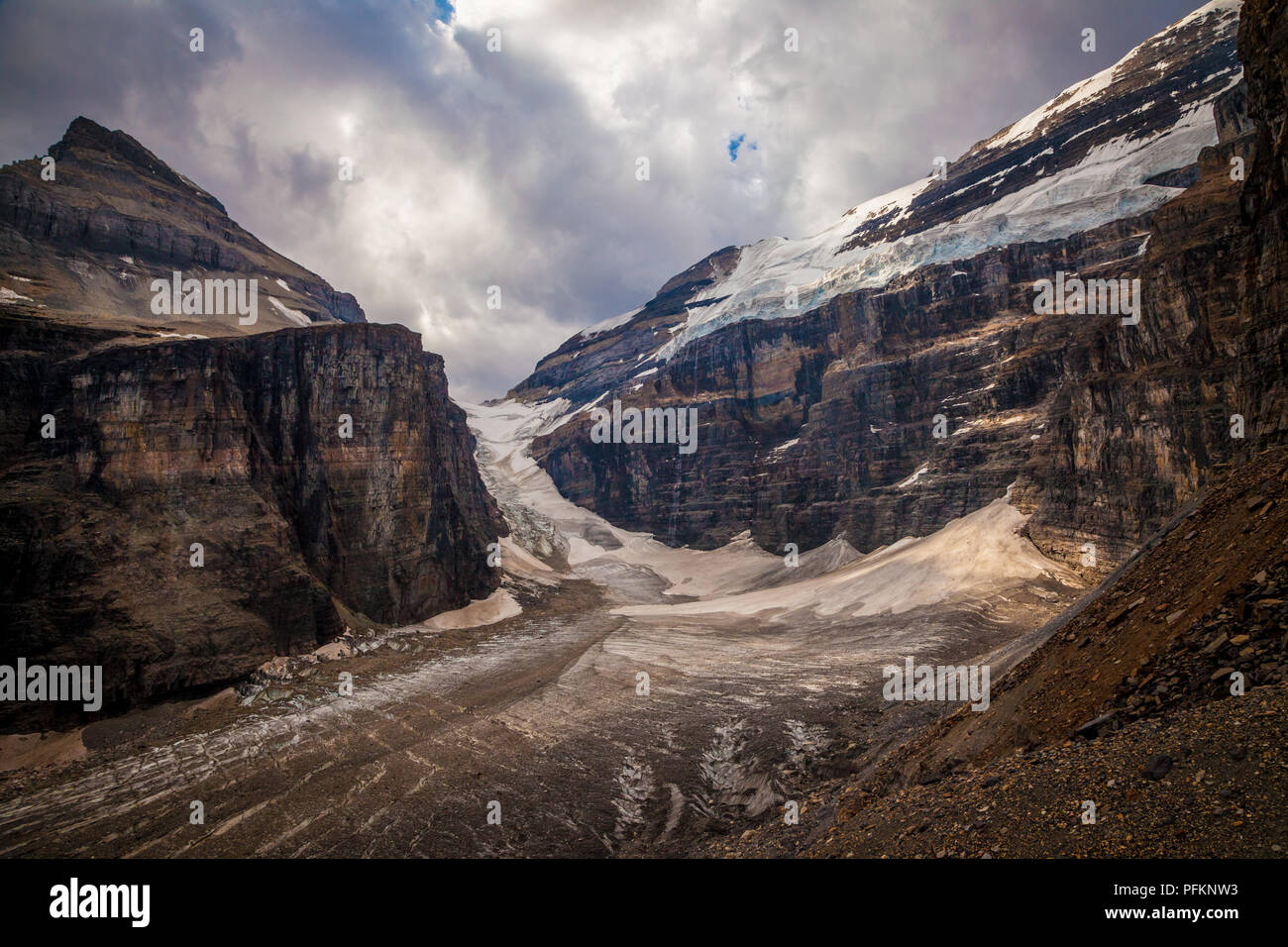 Victoria Glacier near Lake Louise in Banff National Park, Alberta ...