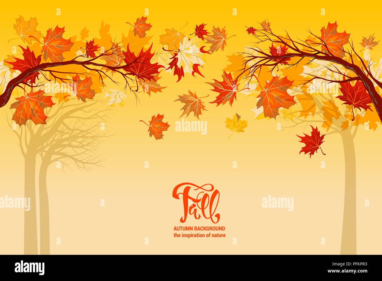 Yellow autumn background Stock Vector Image & Art - Alamy