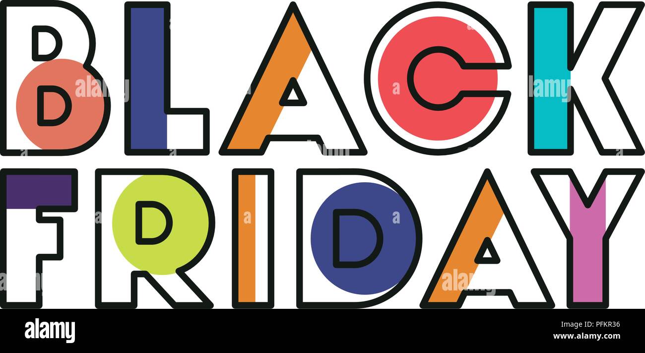 Black friday alphabet letter hi-res stock photography and images - Alamy
