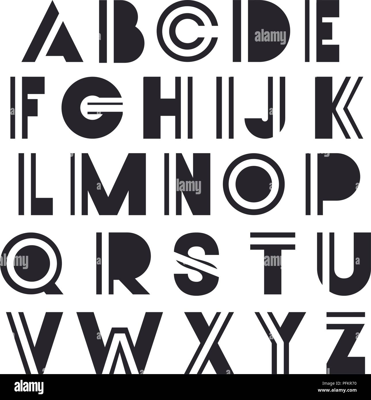 alphabet type font icons Stock Vector Image & Art - Alamy