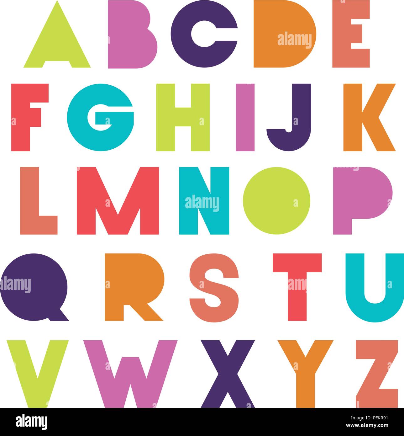 alphabet type font icons Stock Vector Image & Art - Alamy