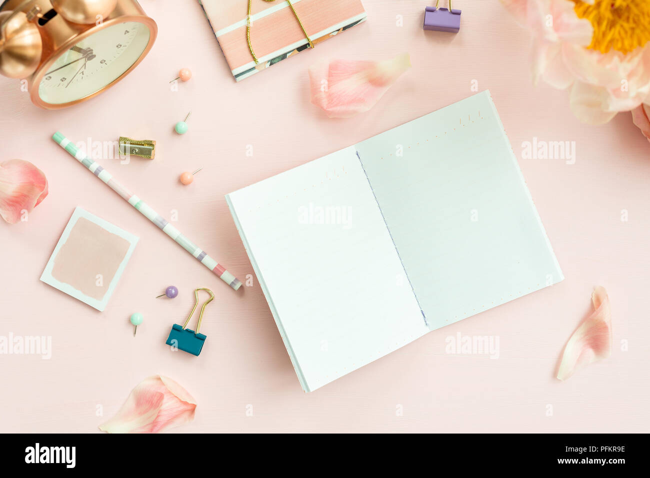 Empty Notebook for writing Dreams and Ideas, with different Stationery ...