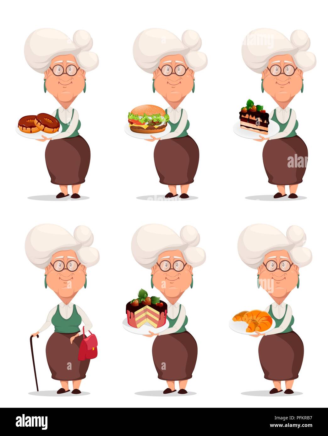 Cartoon grandma hi-res stock photography and images - Alamy