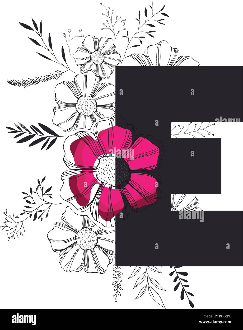 Letter E Flowers High Resolution Stock Photography and Images - Alamy