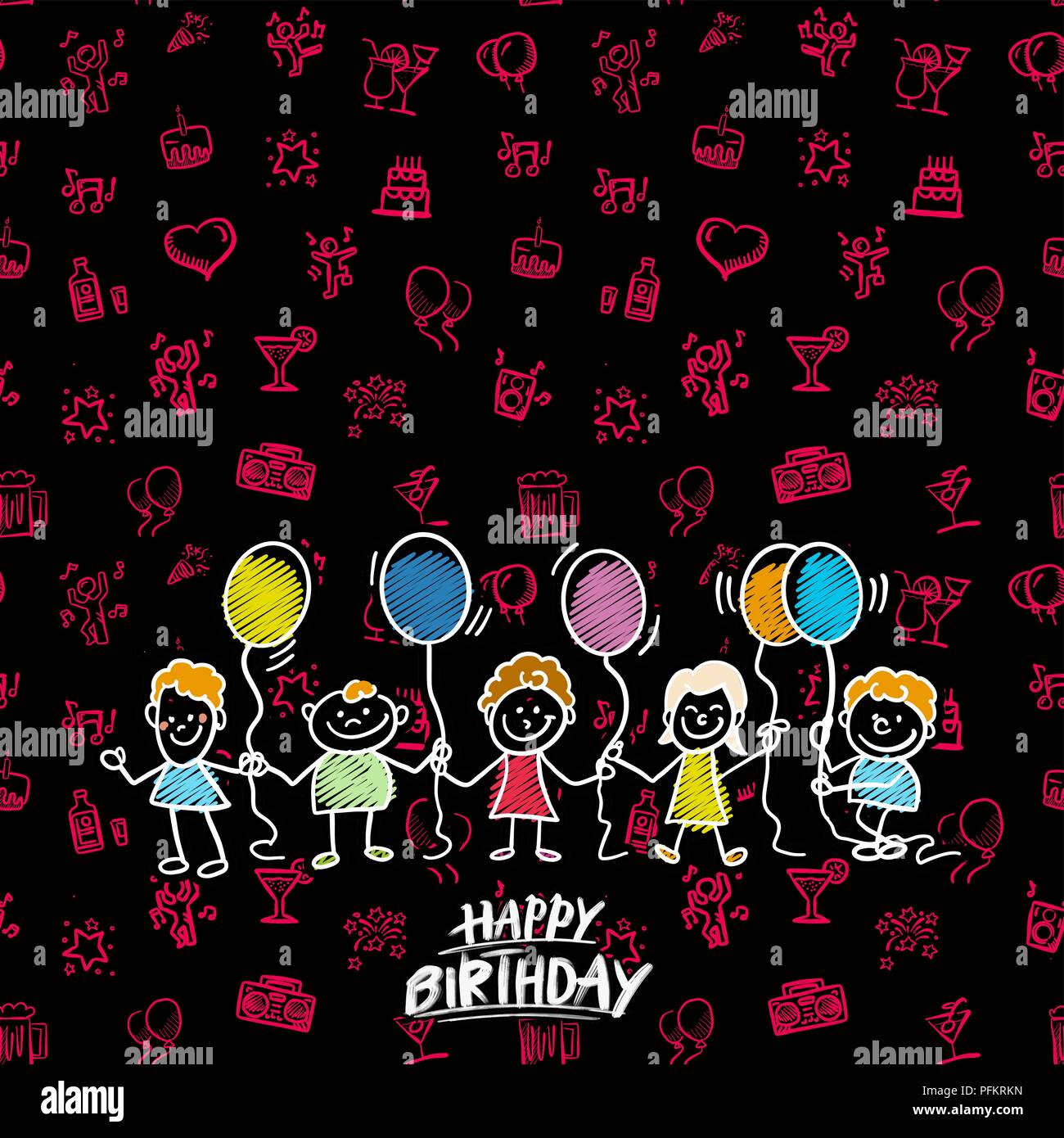 Birthday greeting vector design Stock Vector Images - Alamy