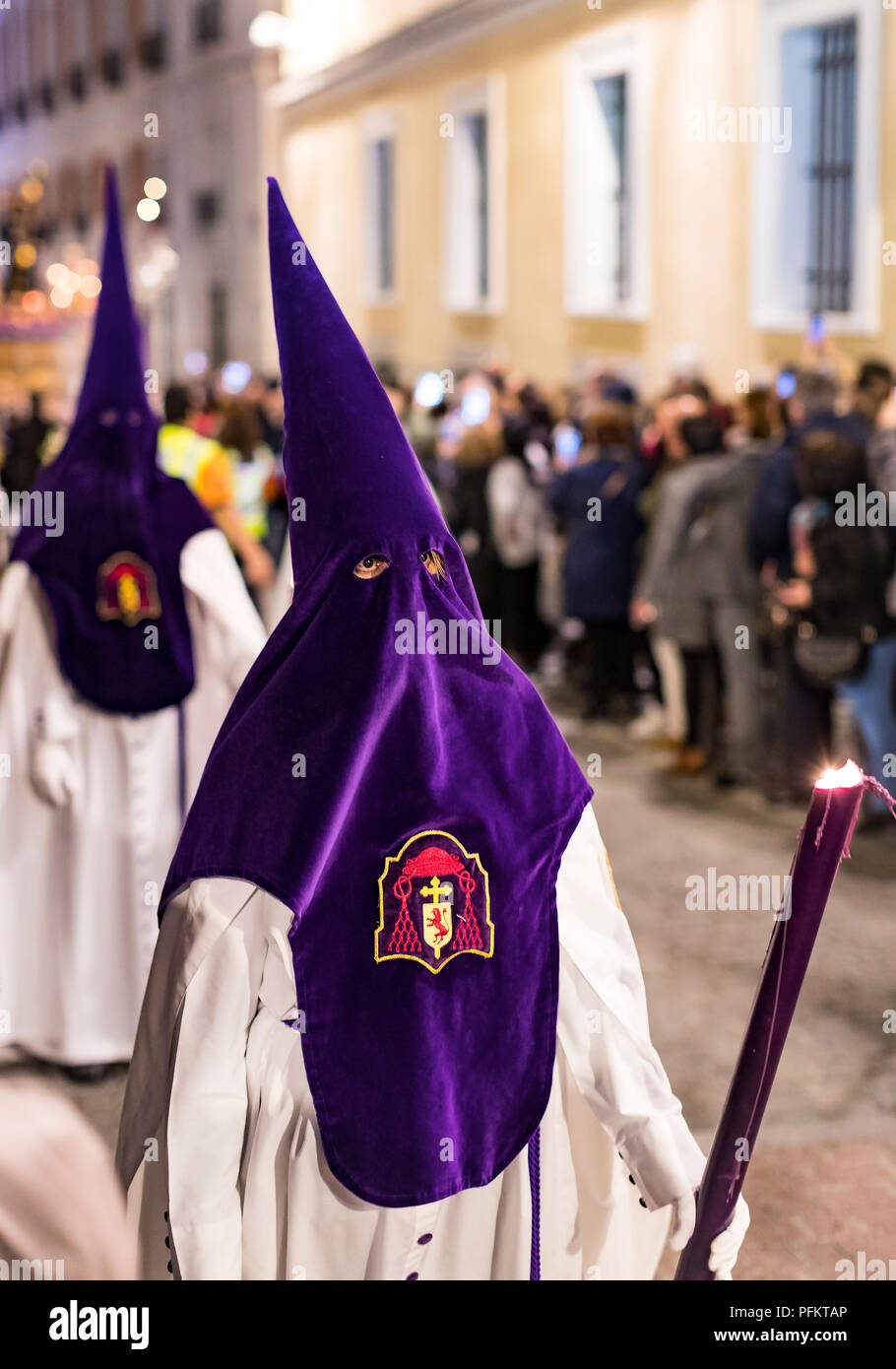 MADRID, SPAIN - 28 MARCH, 2018: The traditional profession of religious ...