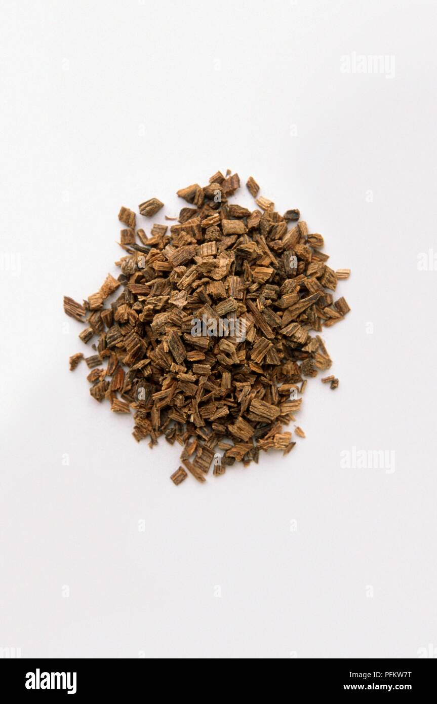 Woodchips from Aquilaria agallocha (Aloeswood or Agarwood Stock Photo ...