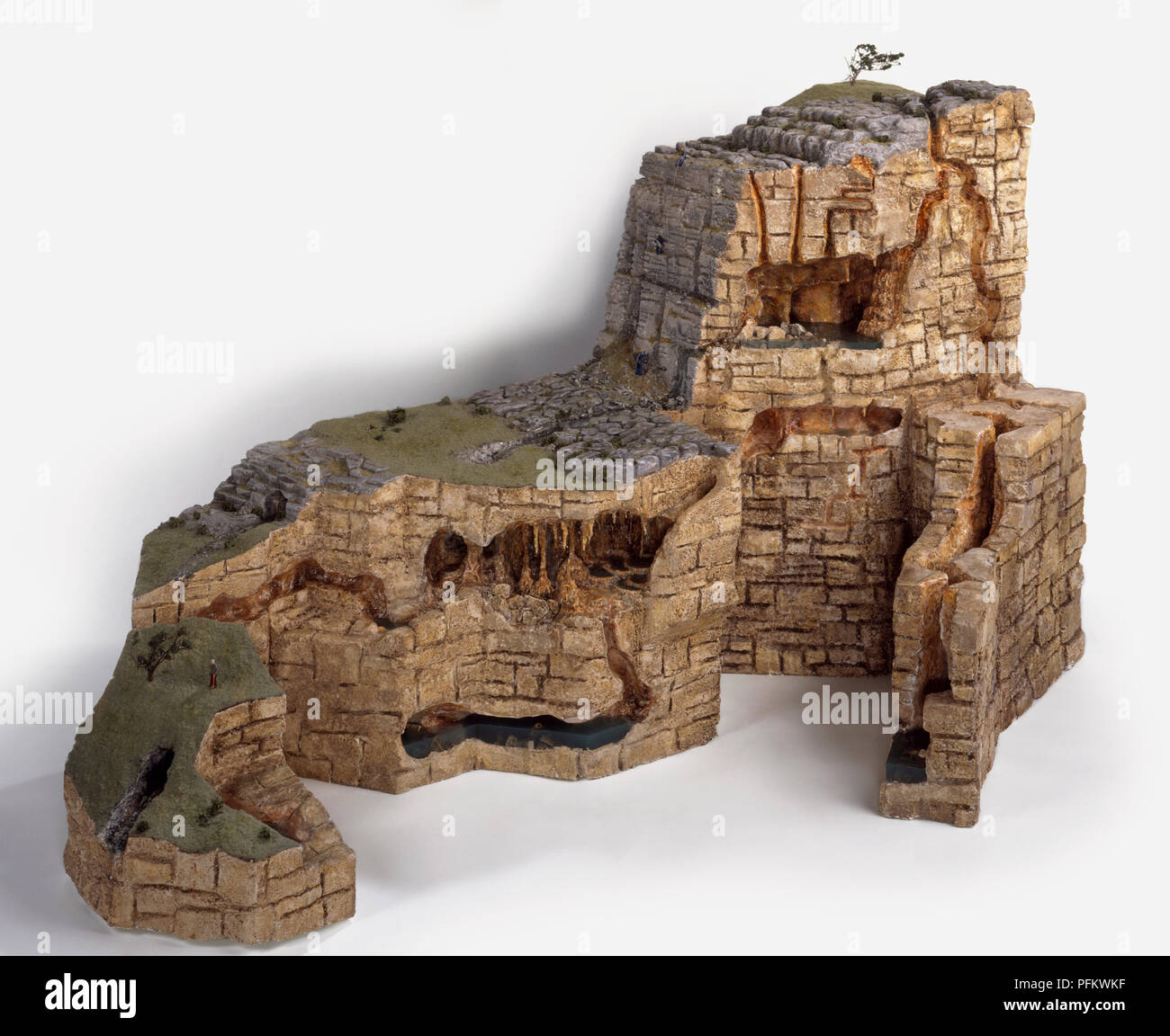 Model of limestone cave system Stock Photo - Alamy