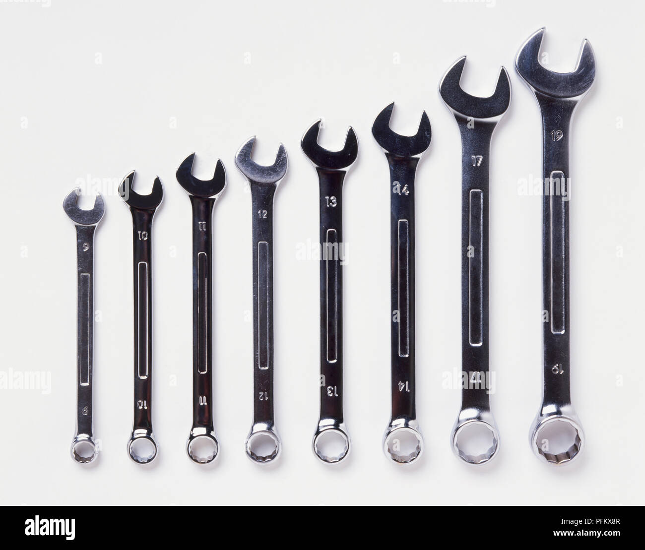 Collection of spanners of various sizes Stock Photo - Alamy