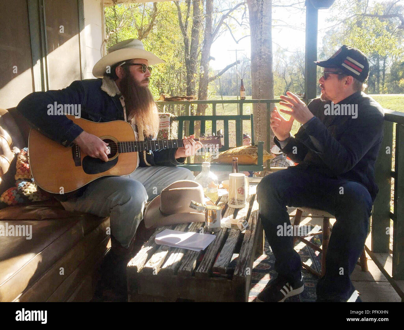 BLAZE, from left: Ben Dickey as Blaze Foley, director Ethan Hawke, on ...