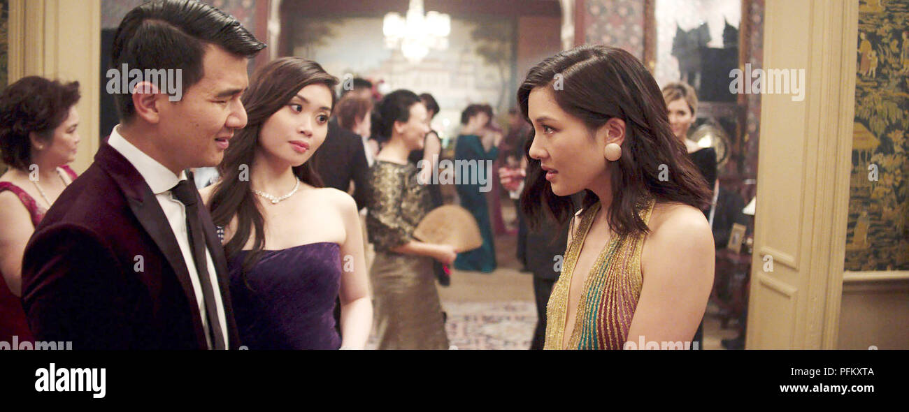 CRAZY RICH ASIANS, front, from left: Ronny Chieng, Constance Wu, 2018 ...