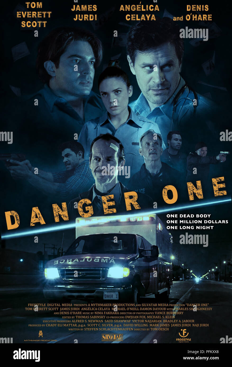 DANGER ONE, US poster, top, from left: James Jurdi, Angelica Celaya ...