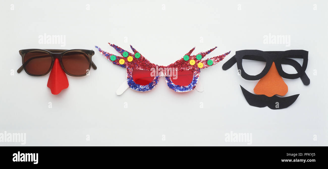 Three fancy dress masks Stock Photo - Alamy
