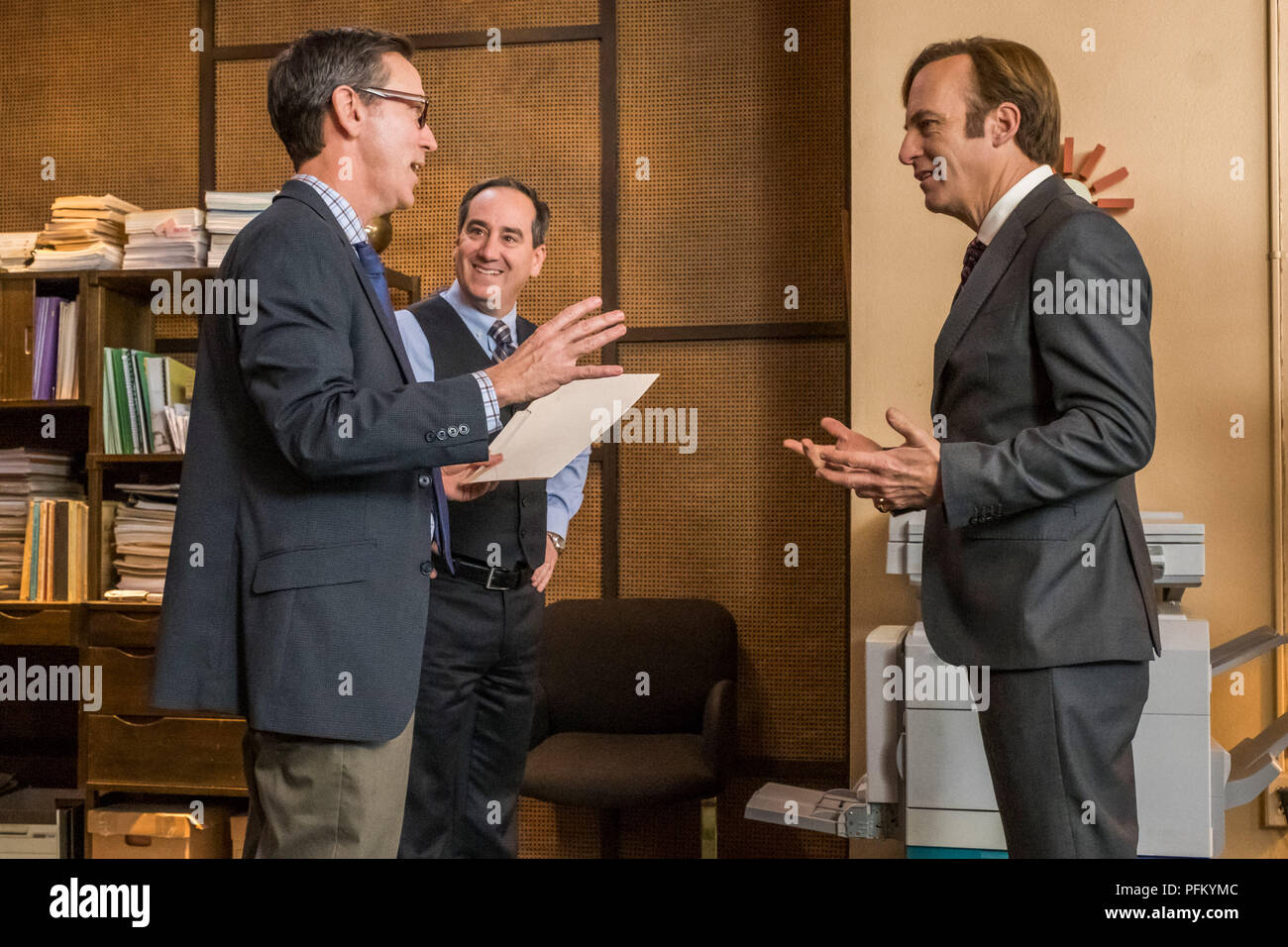 BETTER CALL SAUL, l-r: Michael Naughton, Andrew Friedman, Bob Odenkirk ...