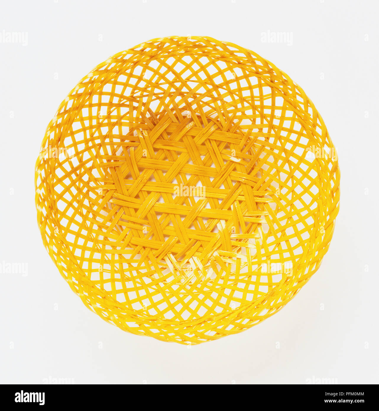 Wicker waste paper bin, view from above Stock Photo - Alamy