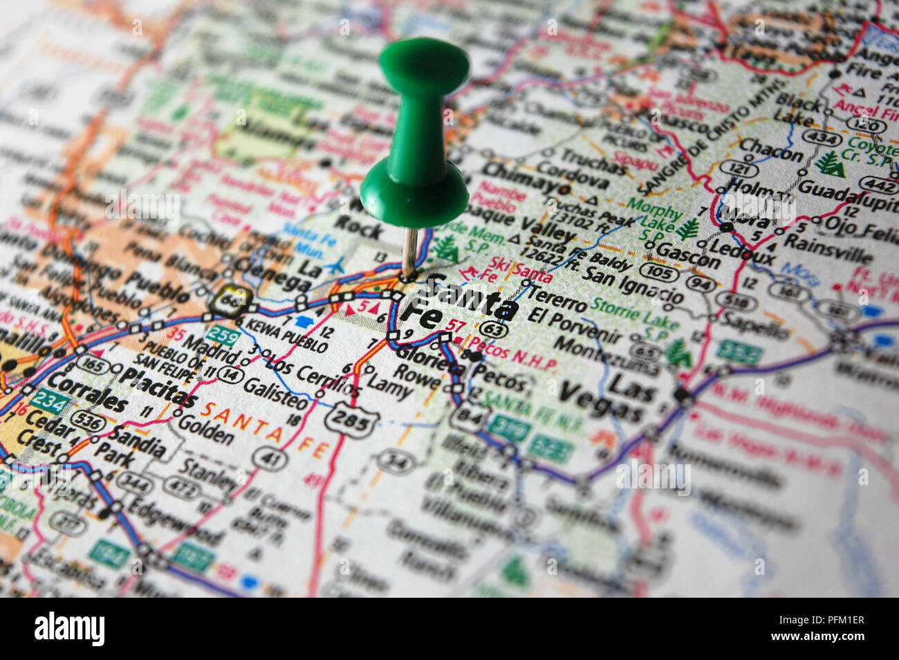Santa Fe New Mexico Map High Resolution Stock Photography and Images ...