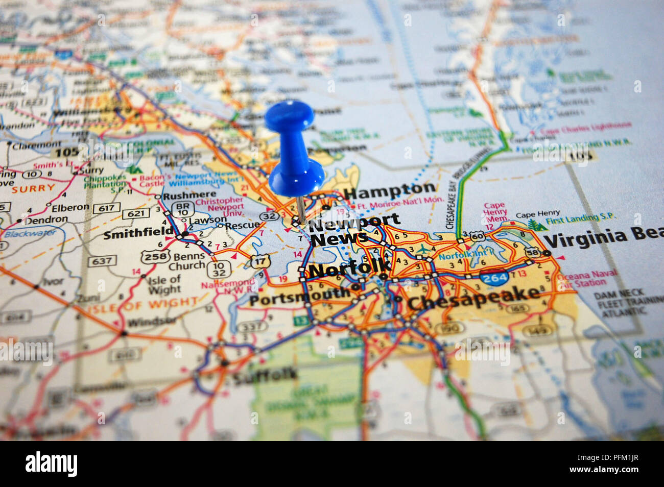 Newport news virginia map hi-res stock photography and images - Alamy