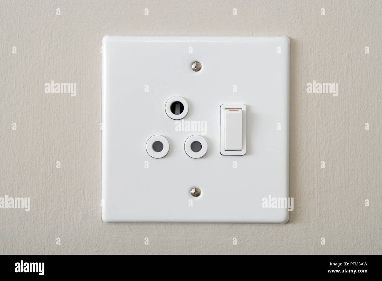 South Africa, electrical socket, close-up Stock Photo - Alamy