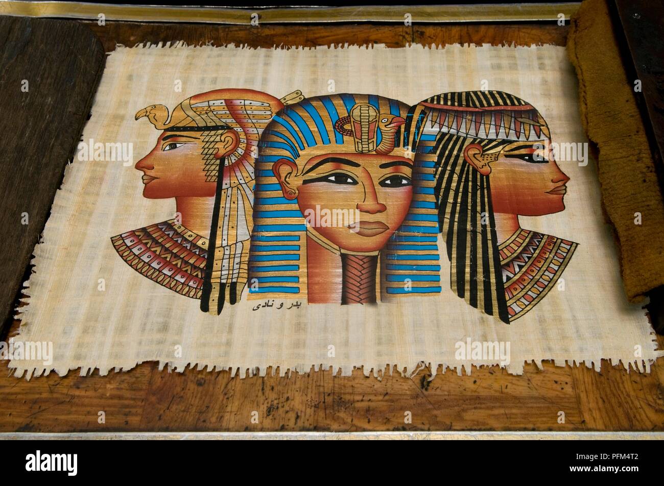 Egypt, Cairo, papyrus souvenir for sale in Khan al Khalili bazaar Stock ...