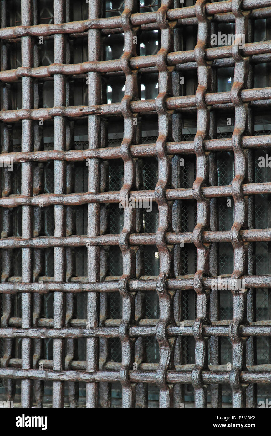 Very strong security bars from medieval period Stock Photo - Alamy