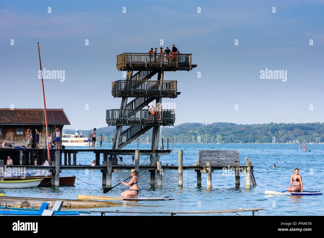 Historic wooden diving platform hi-res stock photography and images - Alamy