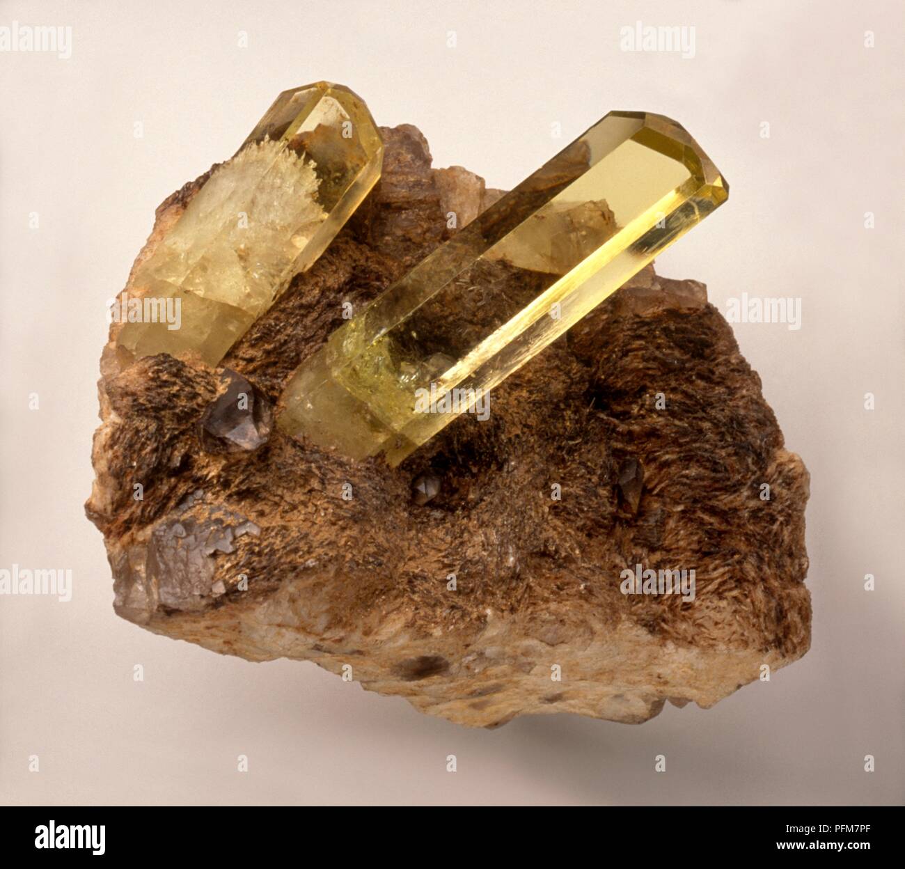 Beryl in rock groundmass, close-up Stock Photo - Alamy