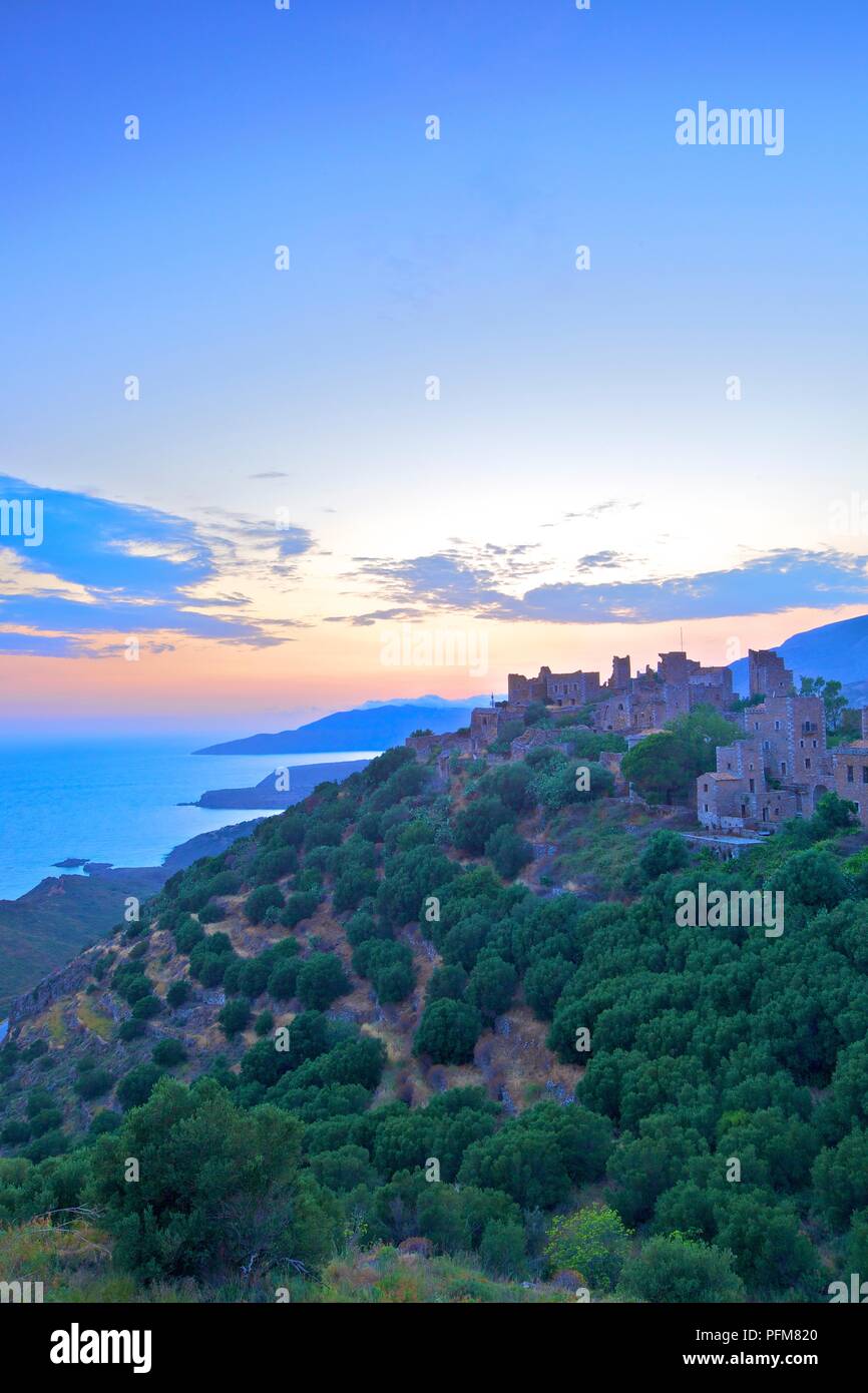 Towered Village of Vathia, Mani Peninsula, The Peloponnese, Greece ...