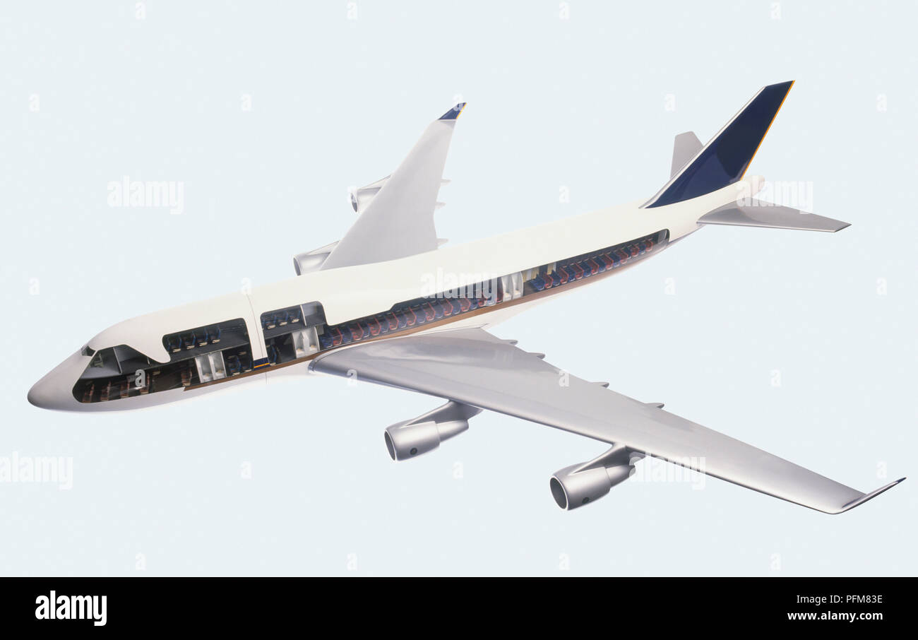 Three-dimensional model of commercial airplane Stock Photo - Alamy