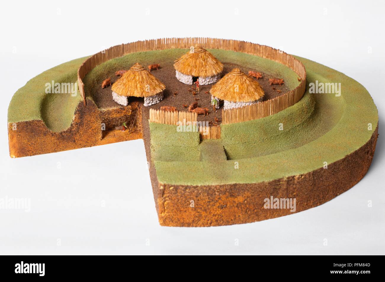 Model of Celtic hill fort Stock Photo - Alamy