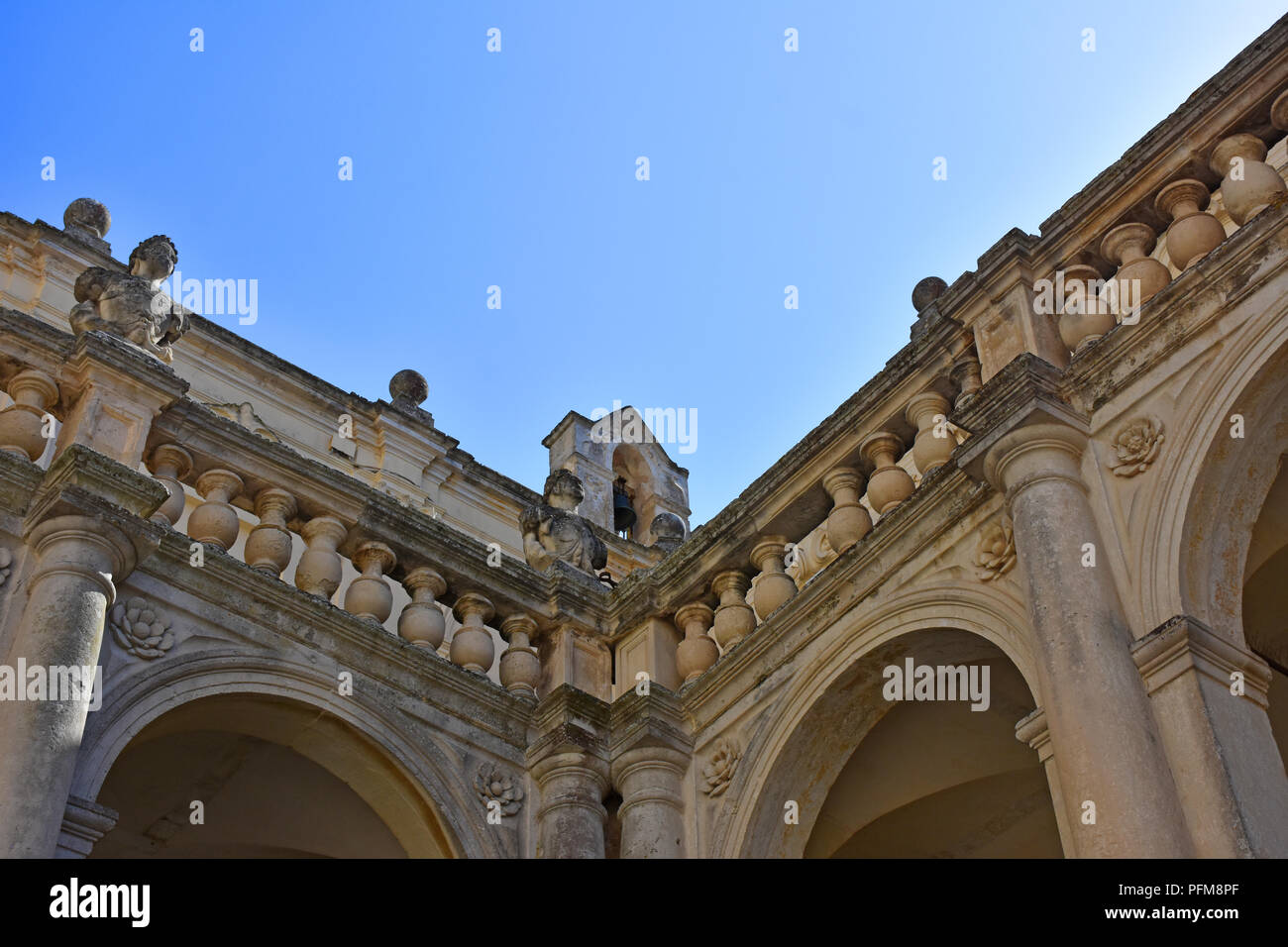 Italy, Lecce, Duomo square, in Baroque style, bell tower, view and ...