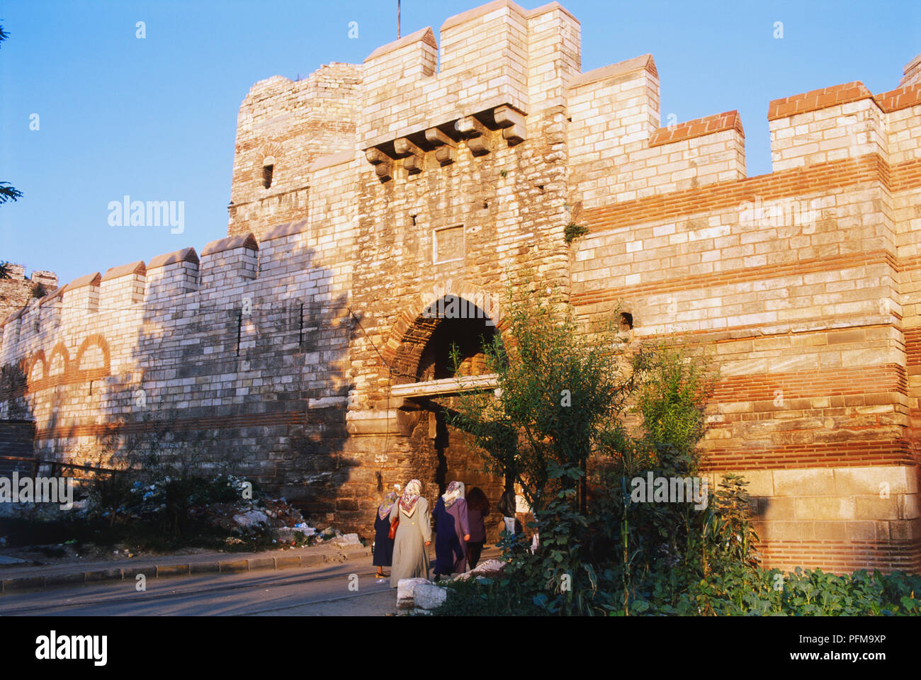 Asia, Turkey, Istanbul, Silivrikapi, one of the gateways through the ...