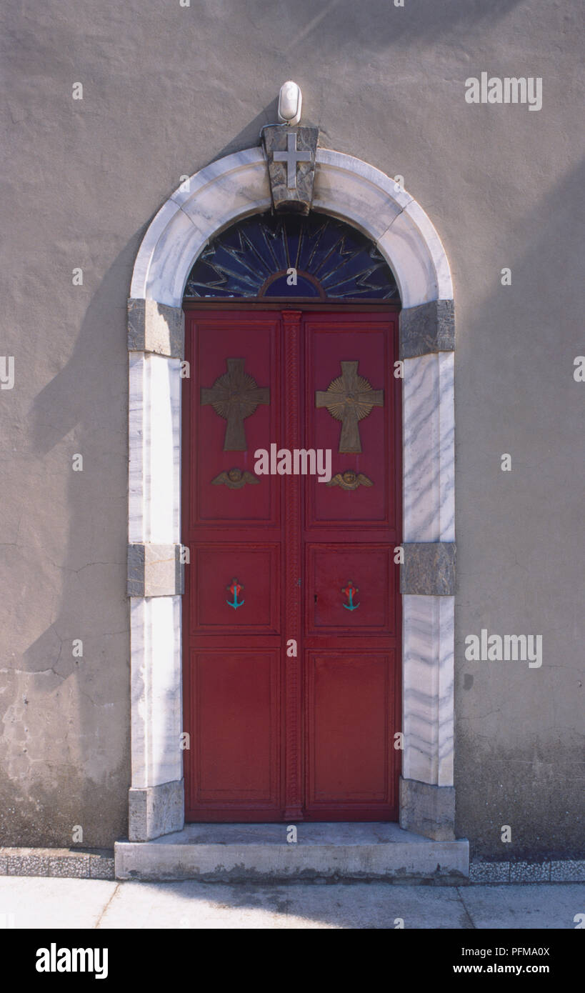 Turkey, Princes Islands, Monastery of St George, arched door Stock ...