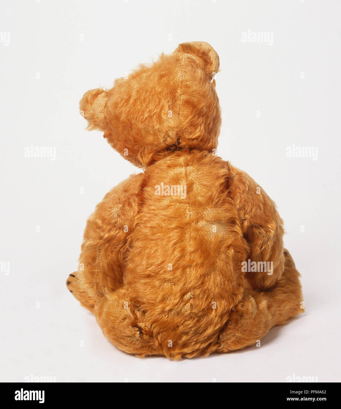 Rear view of a seated teddy bear Stock Photo - Alamy