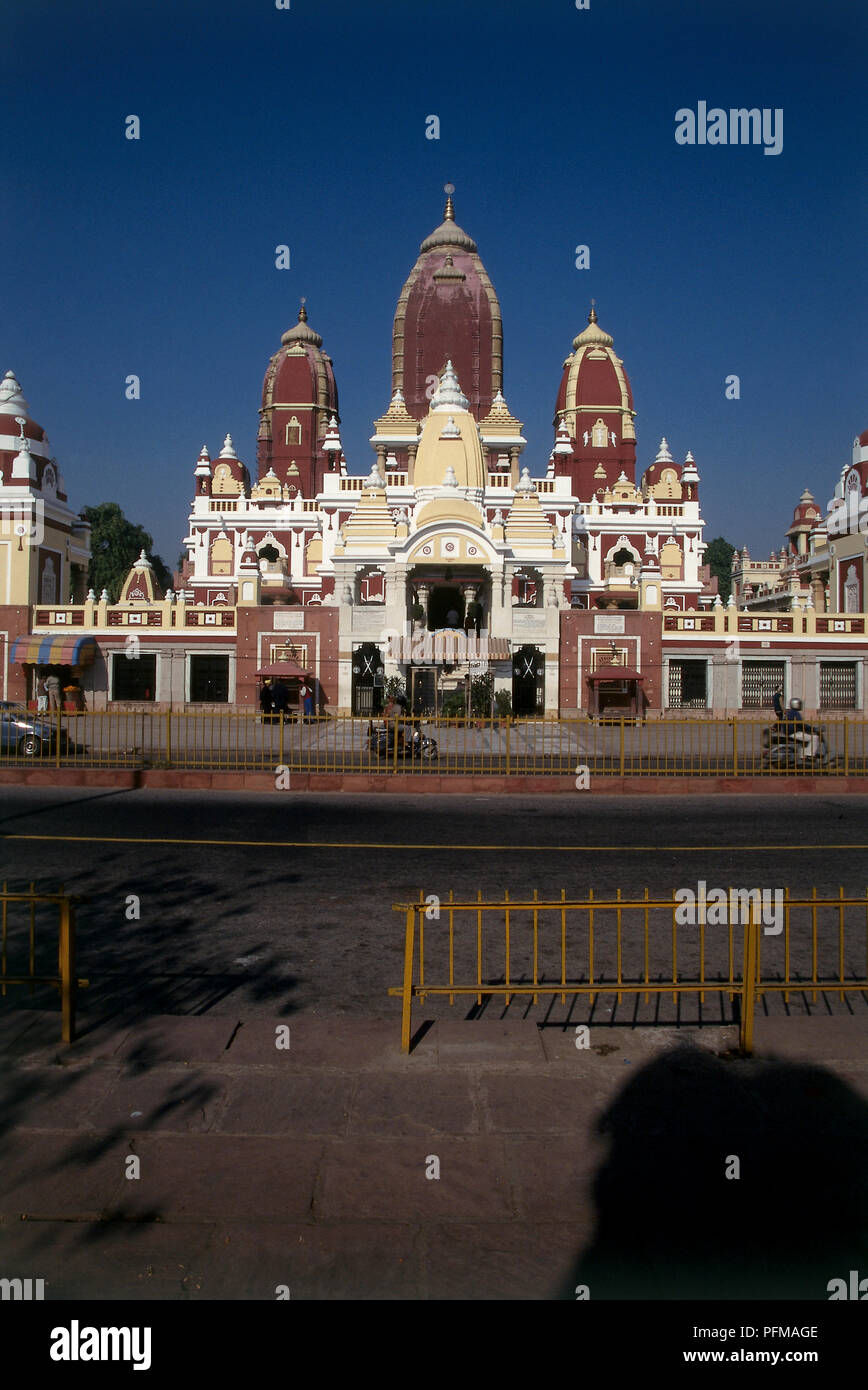 India, New Delhi, exterior of Lakshmi Nrayan Mandir temple, popularly ...