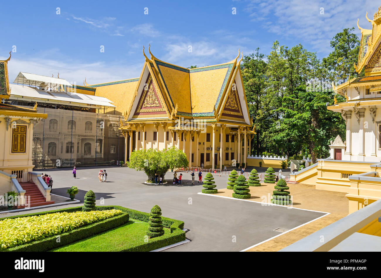 Phnom Penh, Cambodia - April 8, 2018: The Damnak Chan - the complex of ...