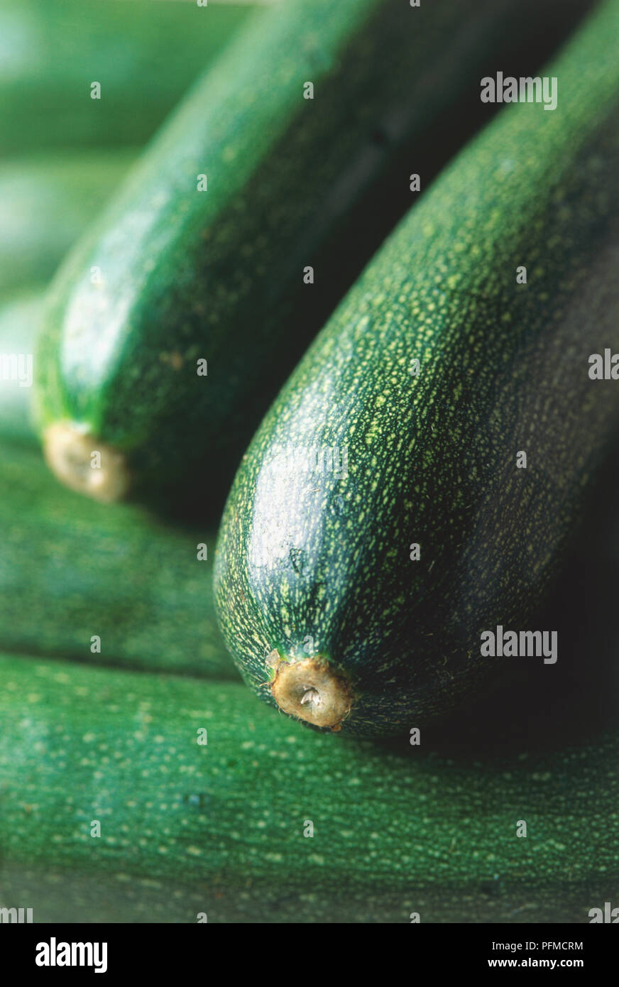 Tips of two raw Courgettes, close-up Stock Photo - Alamy