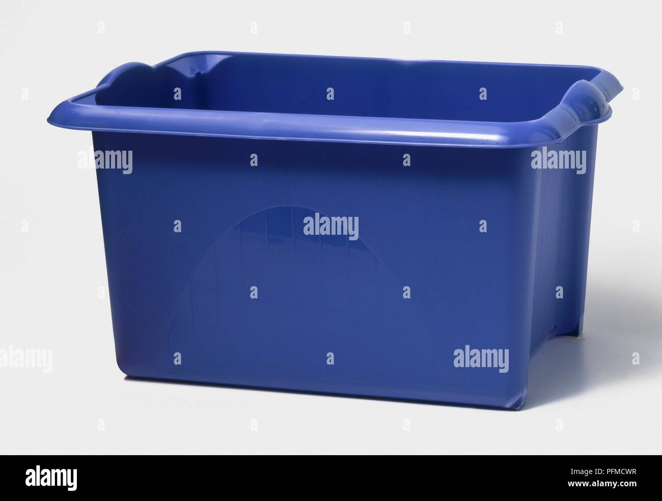 Empty blue plastic box Stock Photo - Alamy