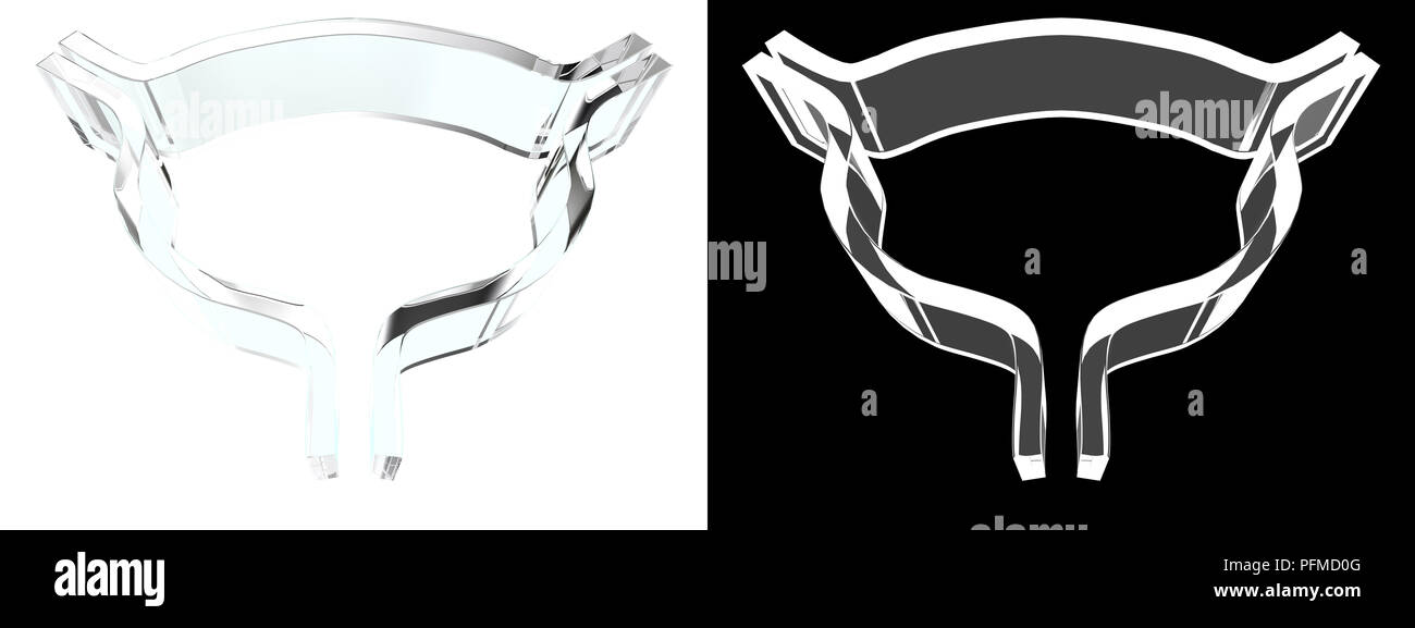 A 3d illustration of glass bladder symbol Stock Photo - Alamy