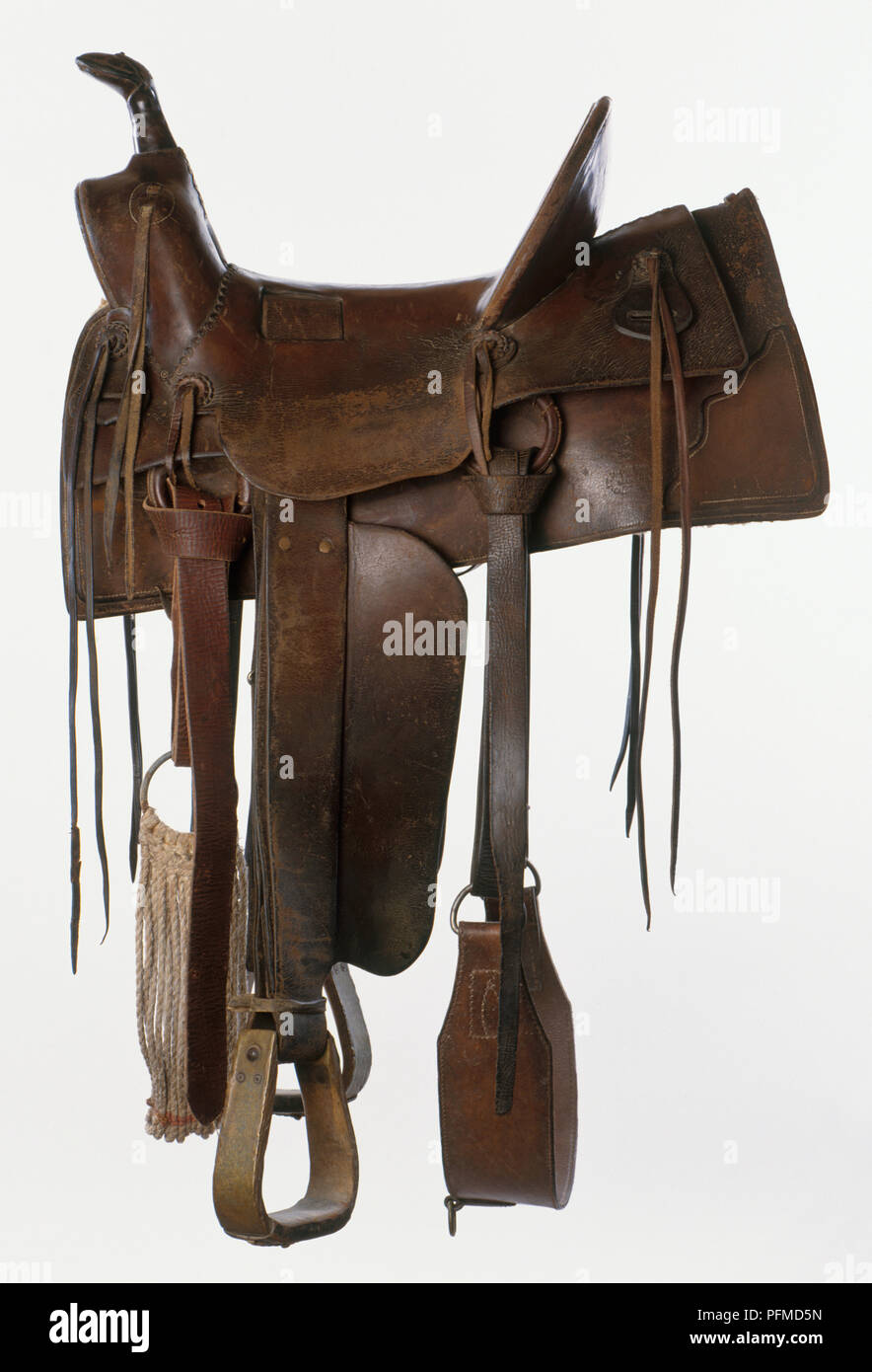 Old leather saddle with hi-res stock photography and images - Alamy