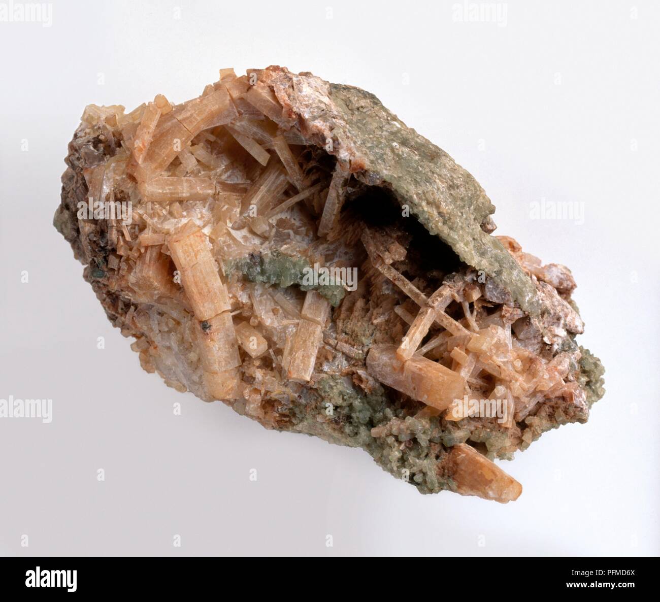 Scapolite crystals in rock groundmass Stock Photo - Alamy