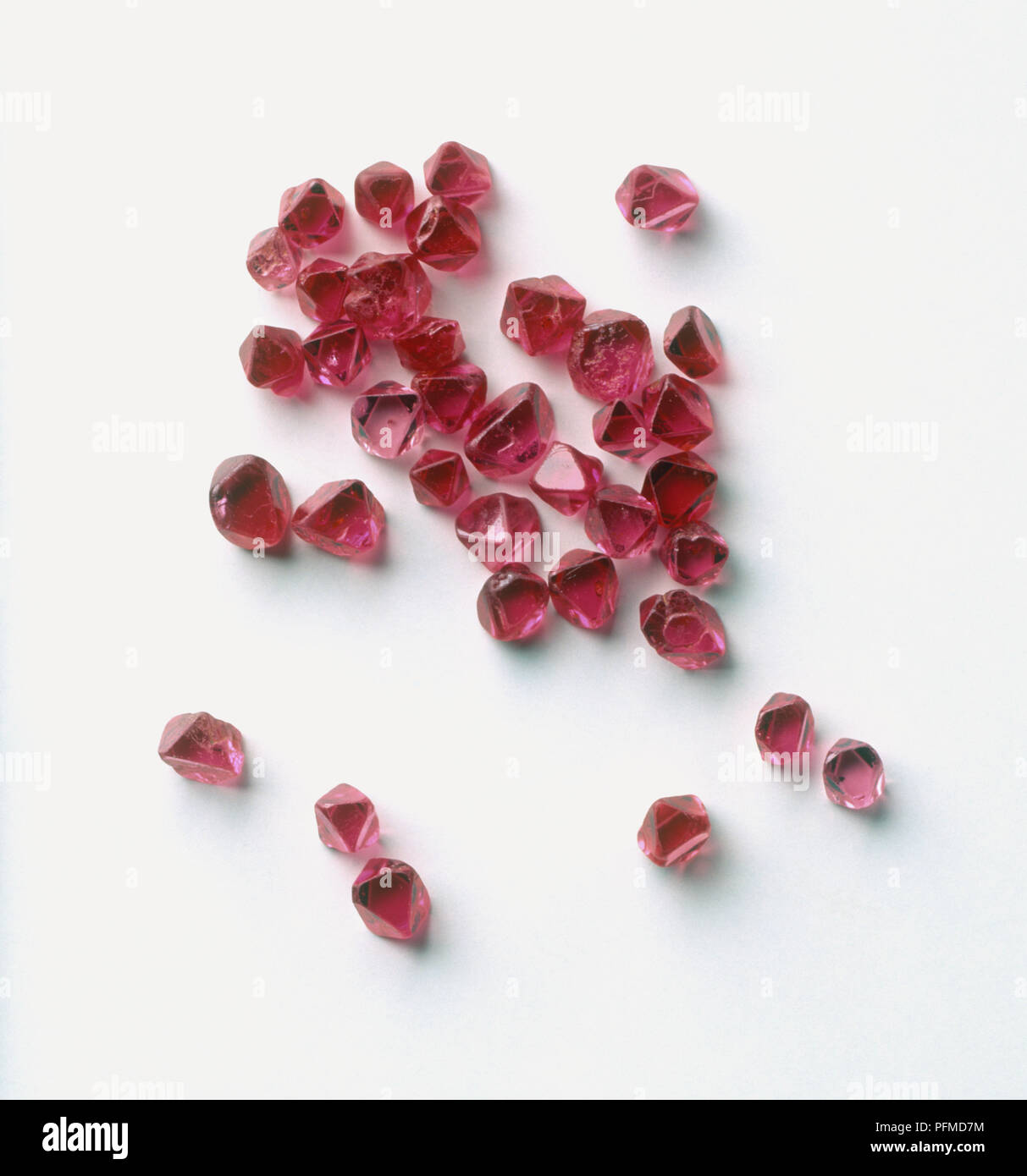 Pieces of red spinel Stock Photo - Alamy