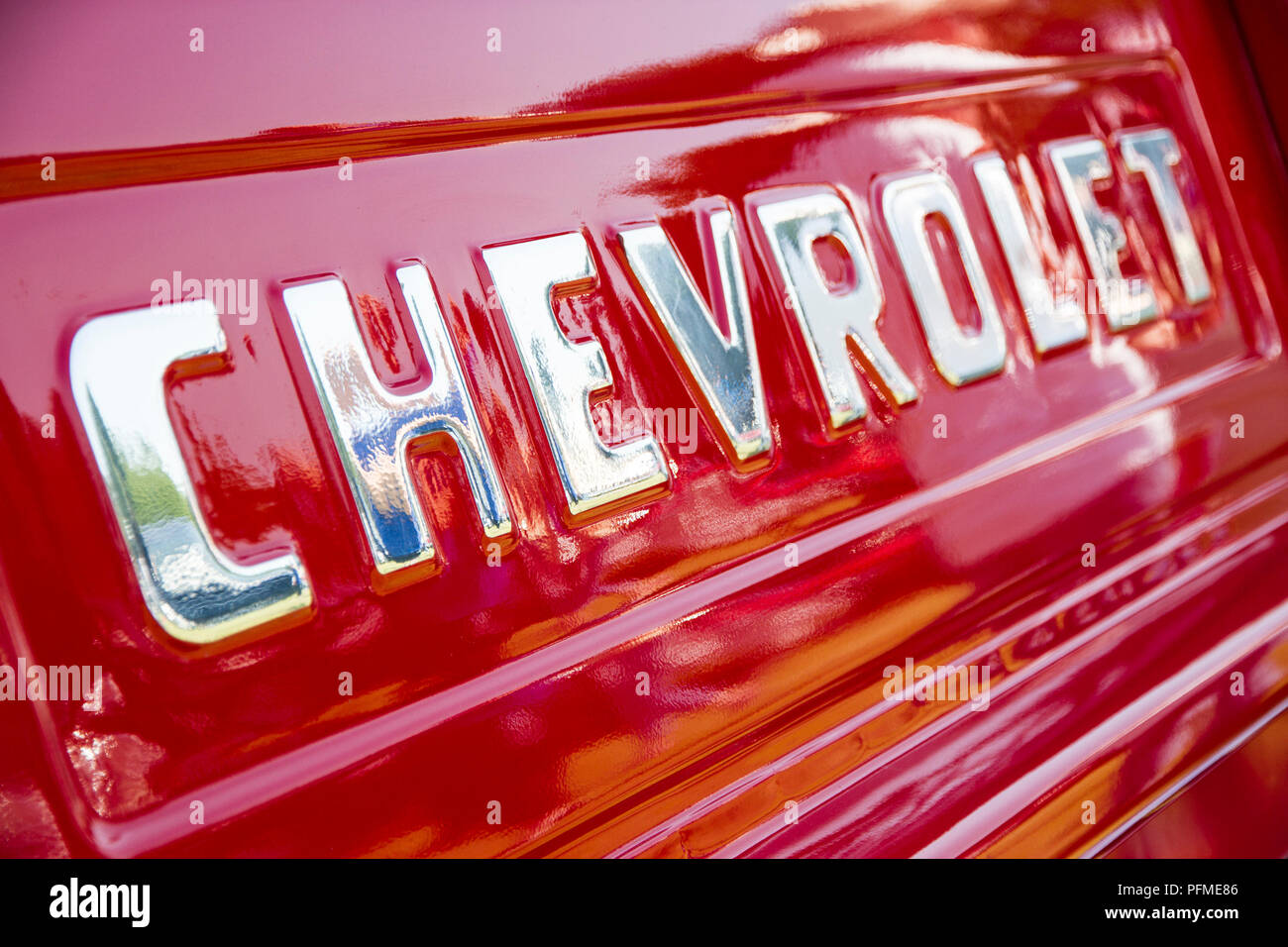 Rear of a Chevrolet Pick Up Truck Stock Photo - Alamy