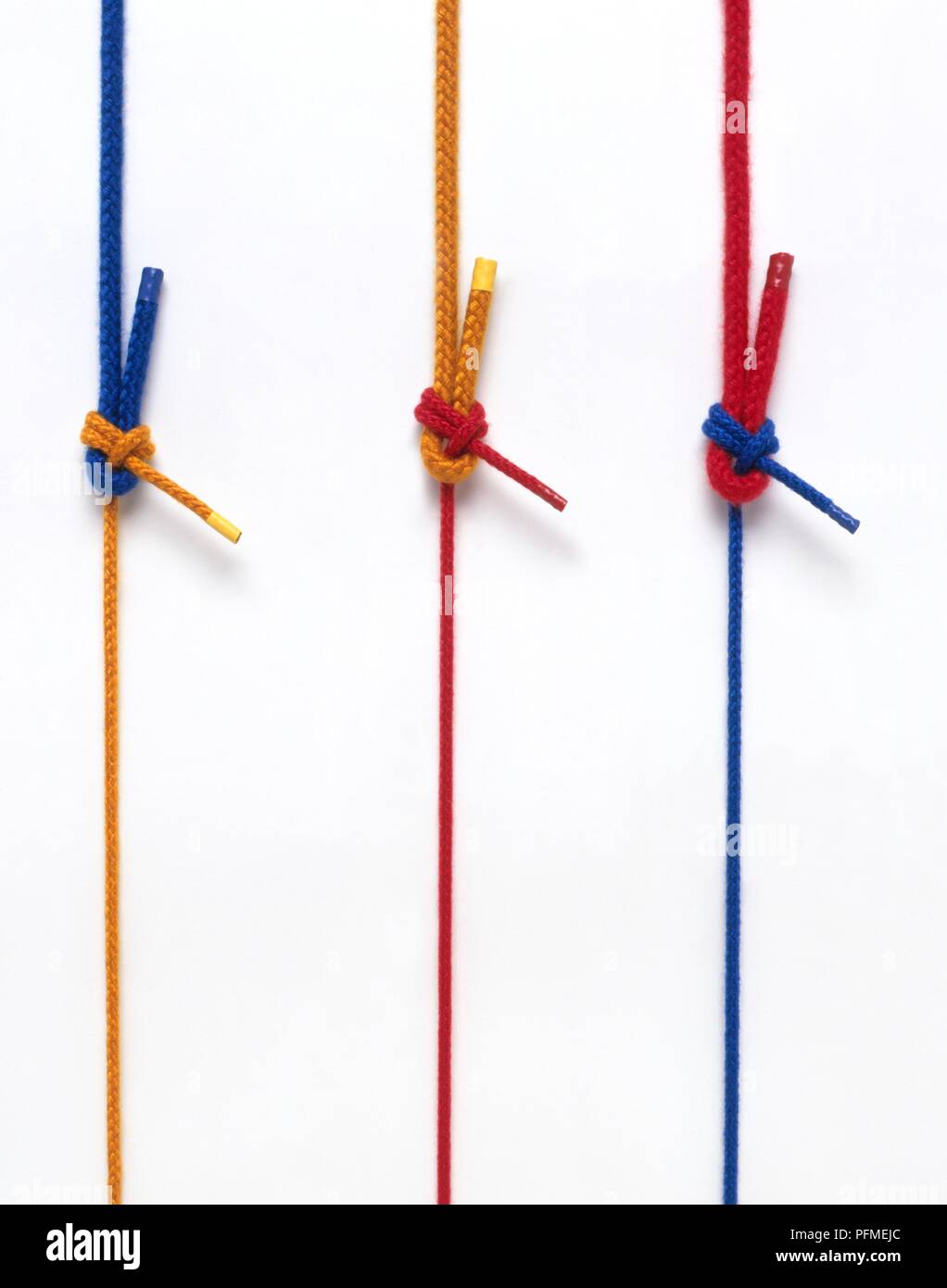 Three coloured ropes hi-res stock photography and images - Alamy